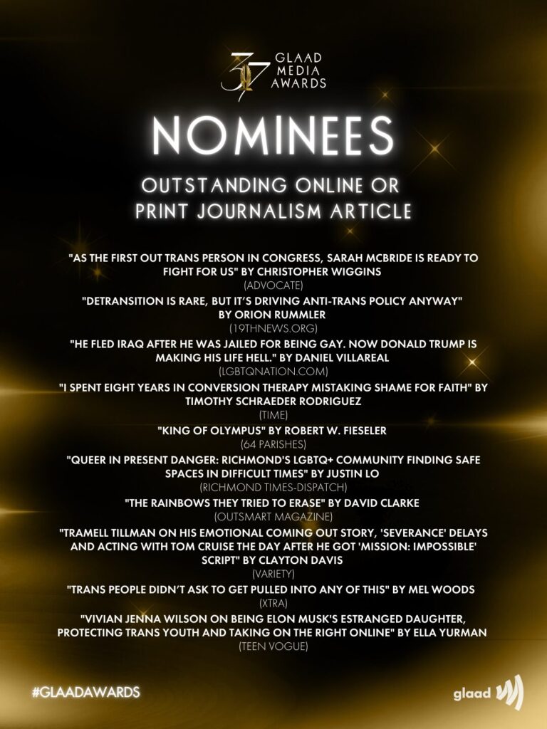 64 Parishes Story Finalist for National Award - 64 Parishes